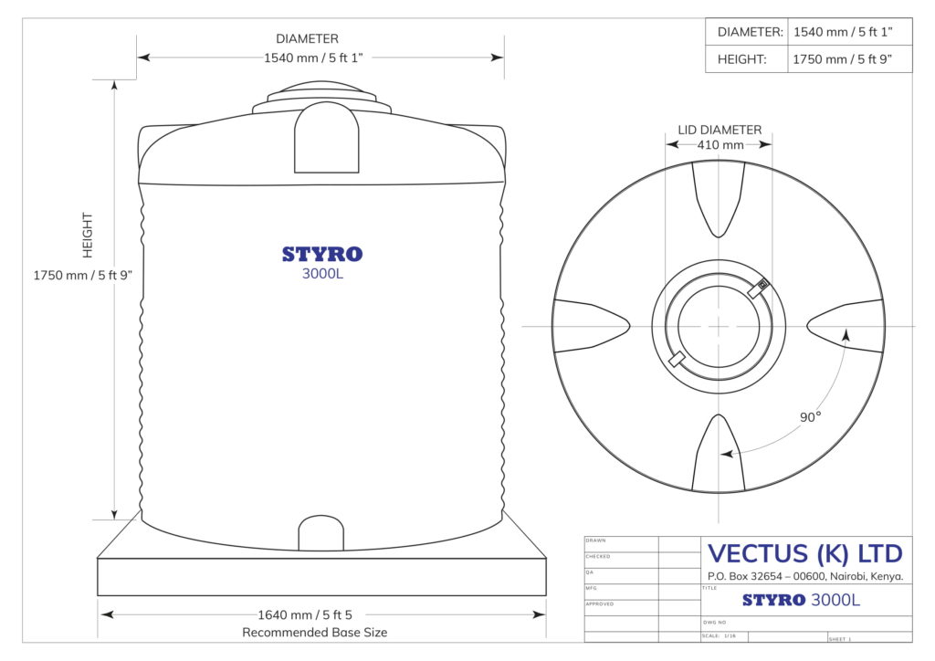 Water Tank (3,000Ltr) – Styroplast